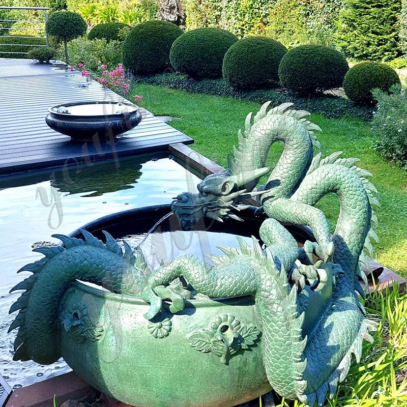 Outdoor Bronze Dragon Water Fountain Statue Manufacturer - YouFine