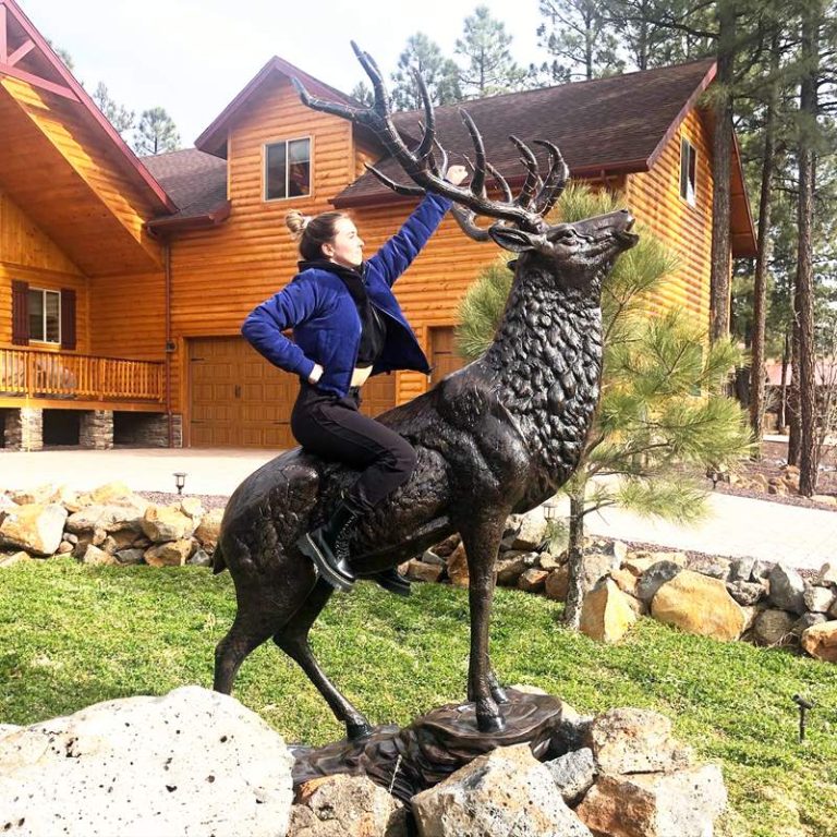 Life Size Bronze Elk Statue - YouFine