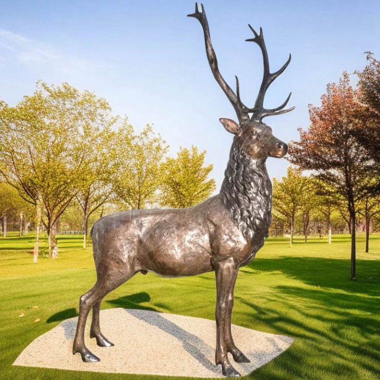Life Size Bronze Elk Statue - YouFine