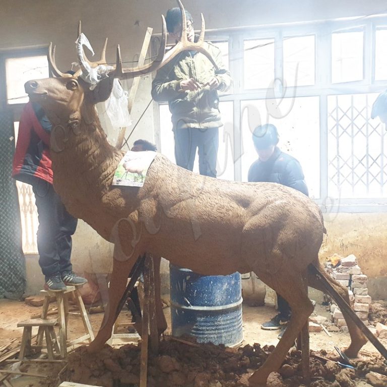 Bronze Moose Statue- Special Patina - YouFine