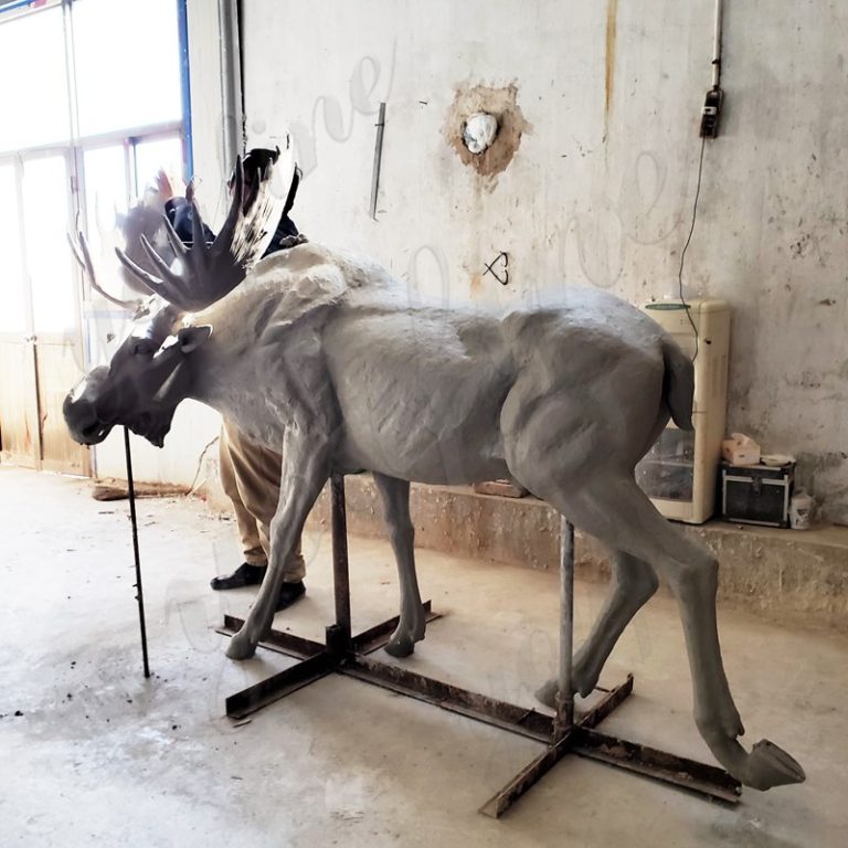 Bronze Moose Statue- Special Patina - YouFine