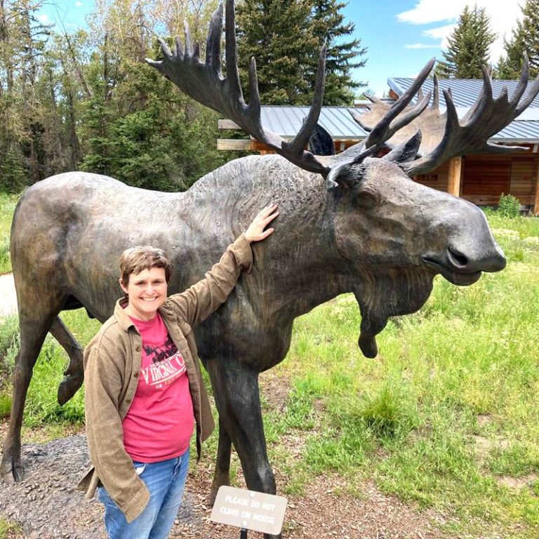 Life-size Bronze Moose Yard Statue - YouFine