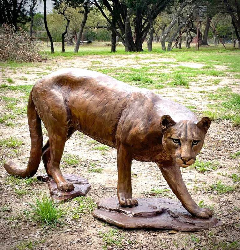 Life Size Bronze Mountain Lion Statue - YouFine Bronze Sculpture