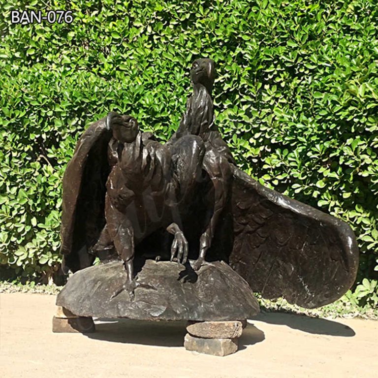 Wild Animal Bronze Vulture Statue Garden Ornament for Sale