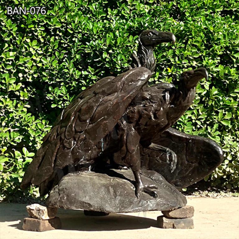 Wild Animal Bronze Vulture Statue Garden Ornament for Sale