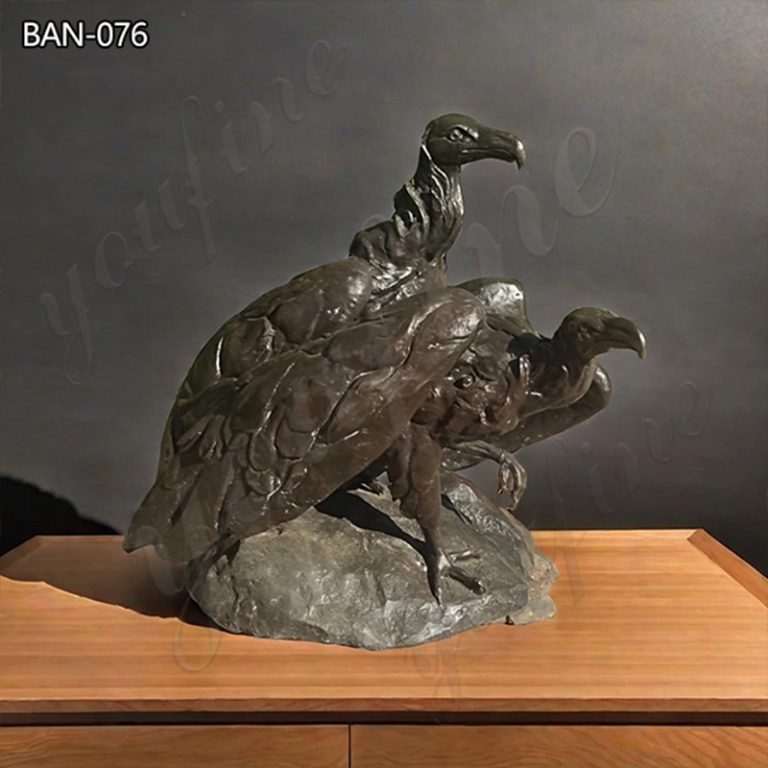 Wild Animal Bronze Vulture Statue Garden Ornament for Sale