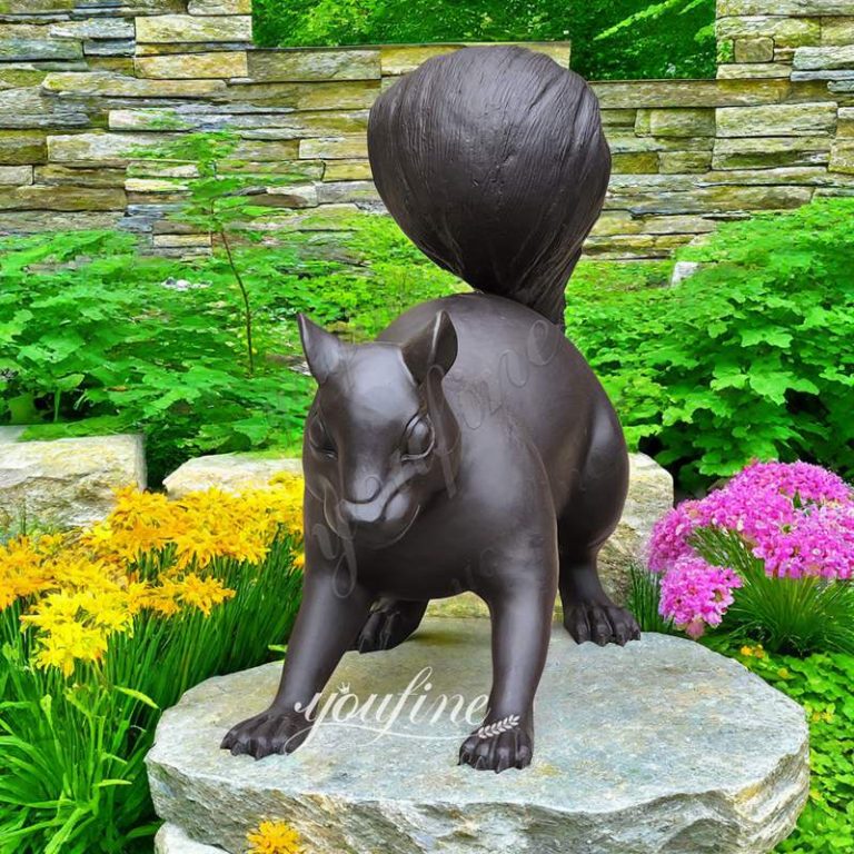 Large Bronze Outdoor Squirrel Sculpture for Garden - YouFine Bronze ...