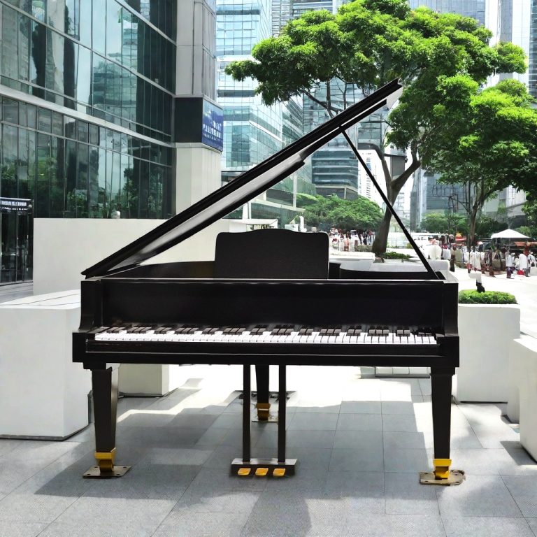 Large Bronze Piano Musical Instruments Sculpture - YouFine
