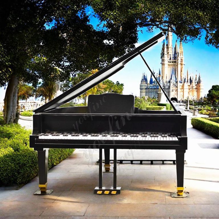 Large Bronze Piano Musical Instruments Sculpture - YouFine