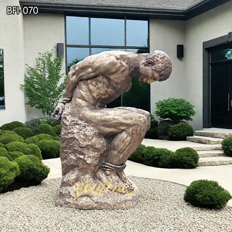 Bronze Ponder Sinner Man Sculpture - YouFine