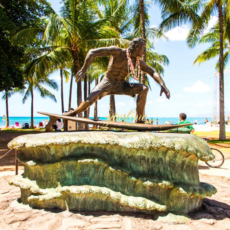 Bronze Surfer Statue for Beach - YouFine