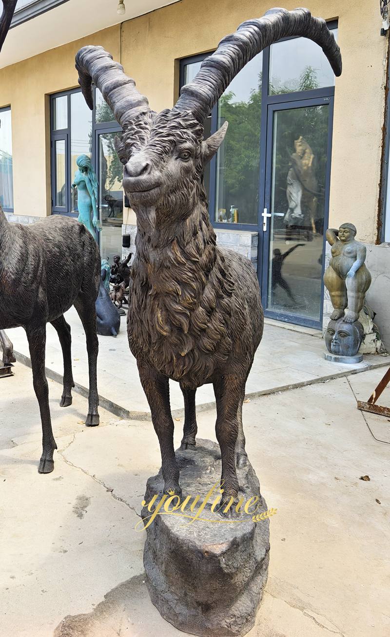 Life Size Bronze Ibex Statue - YouFine Bronze Sculpture