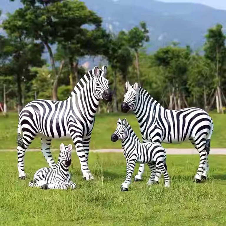 Life Size Zebra Statue