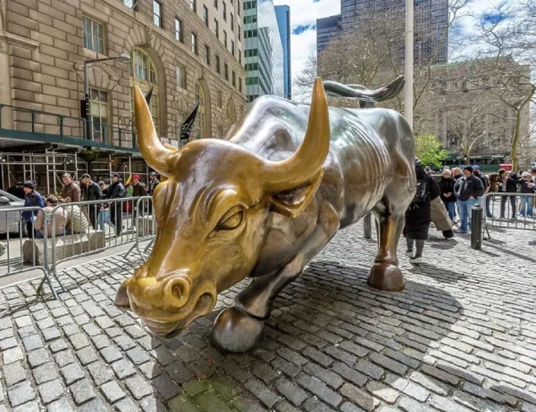 Wall Street Charging Bull Sculpture