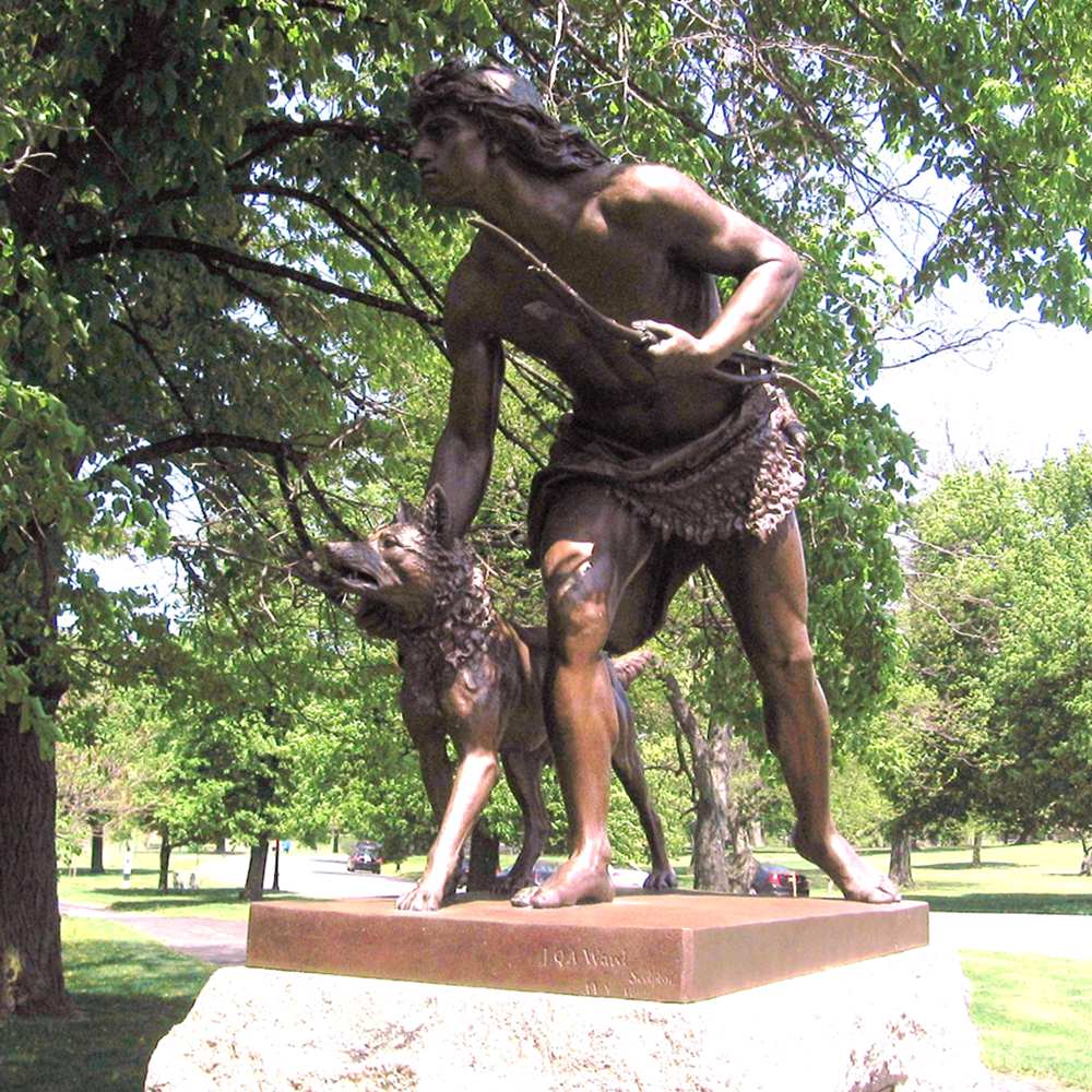 Bronze Indian Hunter Statue